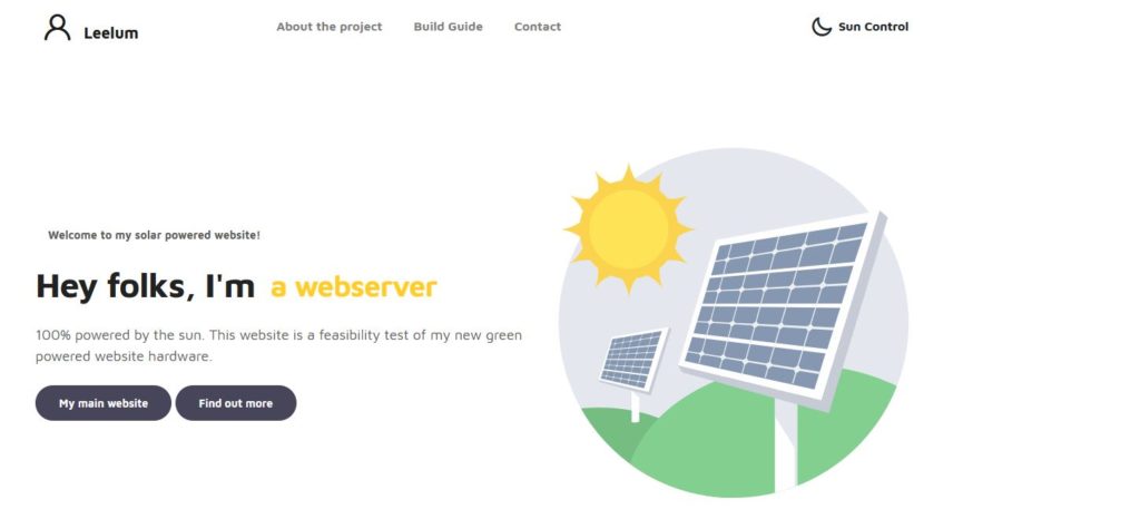I now have a solar powered website! - Leelum
